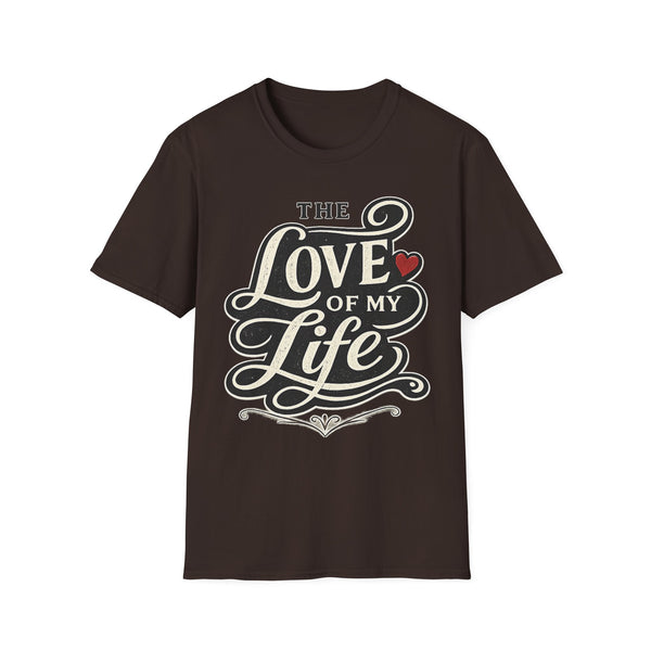 Love of My Life T-Shirt — Romantic Bed, Heart Script Tee for Couples ...