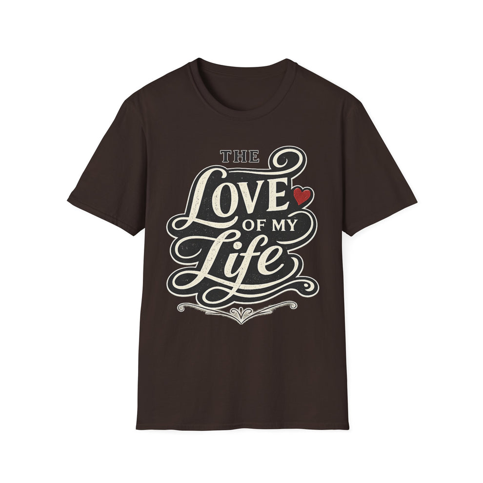 Love of My Life T-Shirt — Romantic Bed, Heart Script Tee for Couples ...